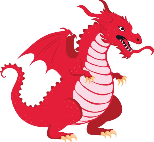 Red asian dragon Royalty Free Vector Image - VectorStock