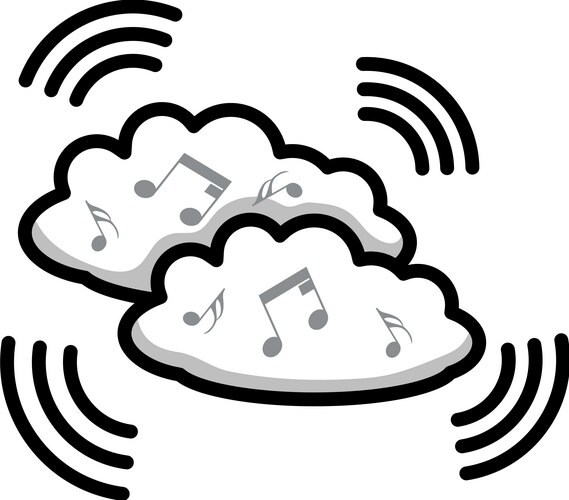 Music cloud icon Royalty Free Vector Image - VectorStock
