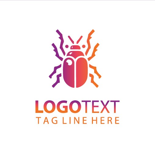 Bug logo Royalty Free Vector Image - VectorStock