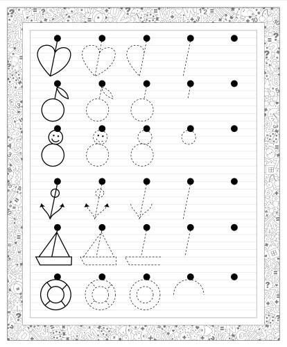 Educational page for kids printable worksheet Vector Image