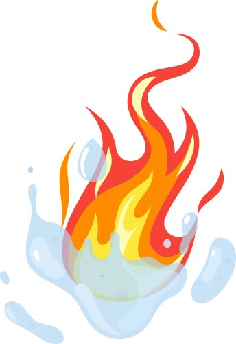 Cartoon fire flame fires image hot flaming Vector Image