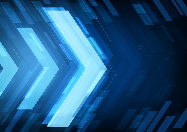 Abstract blue arrow speed technology dynamic Vector Image