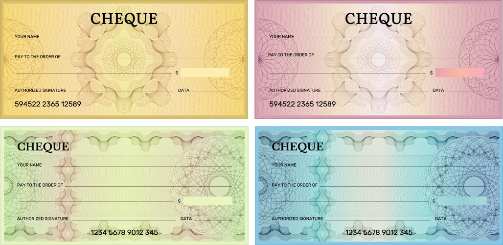 Bank Cheque Gift Voucher Vector Images (over 320)