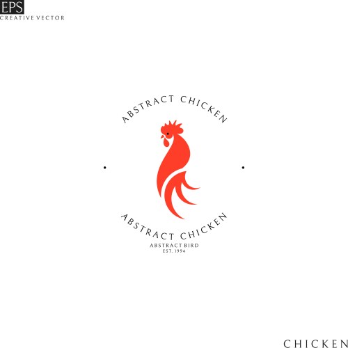 Butter chicken logo traditional indian food curry Vector Image