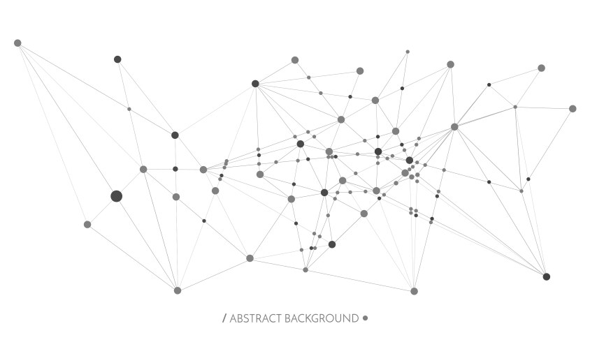 Network concept connected lines and dots Vector Image