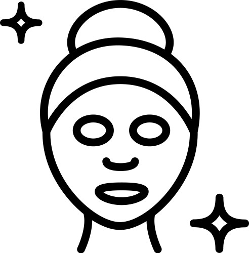 Sheet mask color icon skincare procedure facial Vector Image