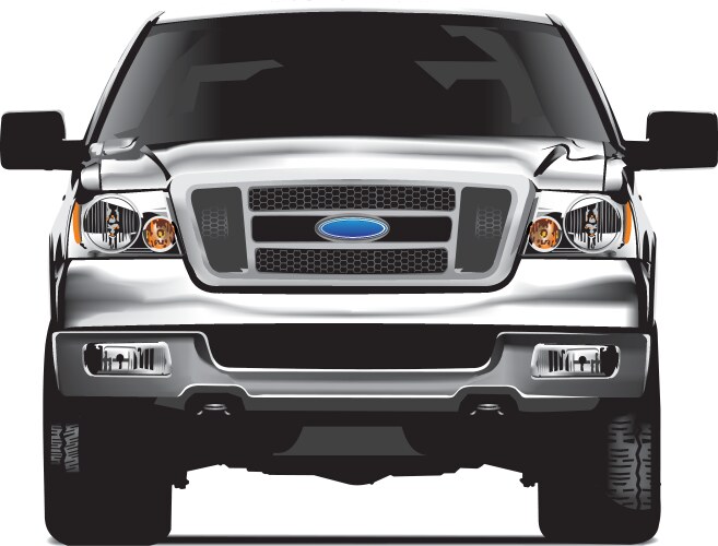 Ford transit passenger van l2h2 2014-2018 Vector Image