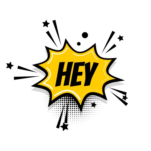 Wow comic text bubble isolated color icon Vector Image