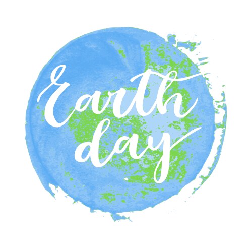 Earth day white poster Royalty Free Vector Image