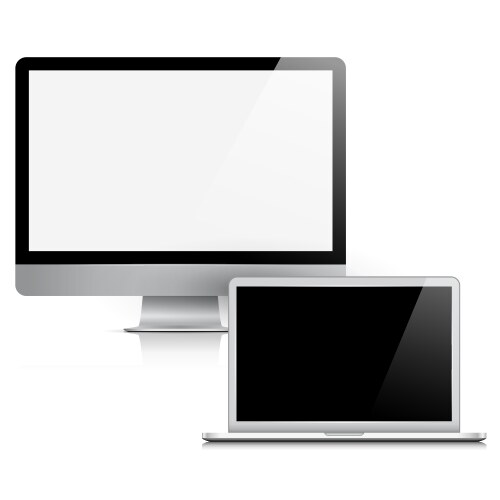 Modern computer monitor Royalty Free Vector Image
