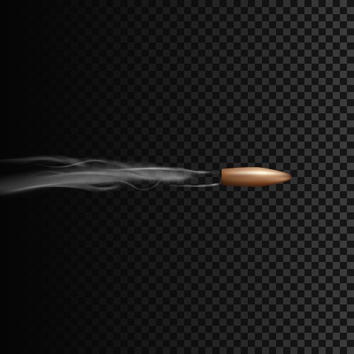 Flying bullet traces realistic pistol projectiles Vector Image