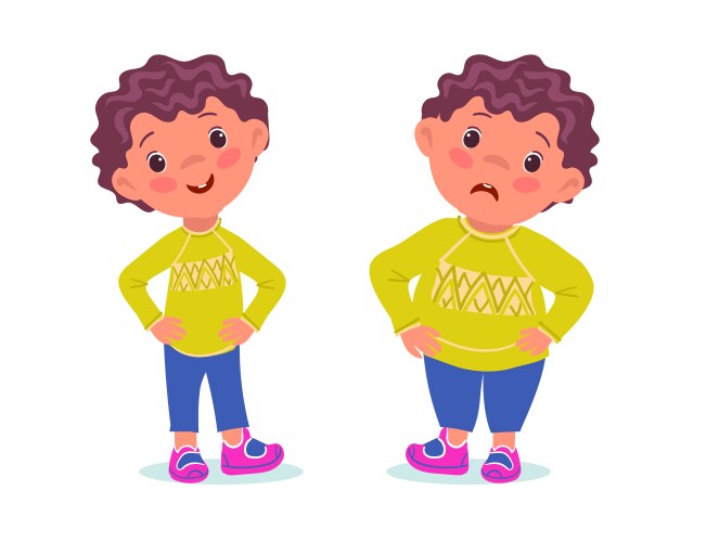 Thin and Fat Boy Cartoon Vector Images (over 100)