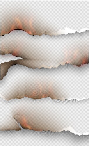 Torn Paper with Fire Royalty Free Vector Image