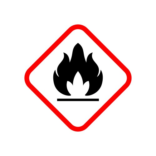 Flammable hazard symbol Royalty Free Vector Image
