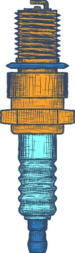 Spark plug logo design template Royalty Free Vector Image