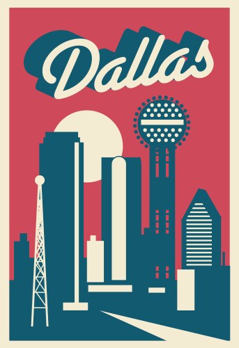 Dallas skyline Vector Images & Graphics for Commercial Use | VectorStock