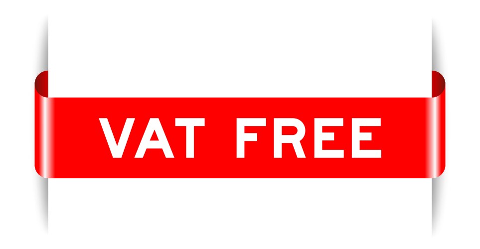 Red color inserted label with word tax exemption Vector Image