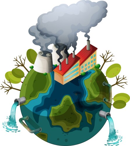 Earth pollution clipart Vector Images & Graphics for Commercial Use ...