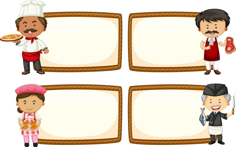 Wooden frame with moss and grass Royalty Free Vector Image