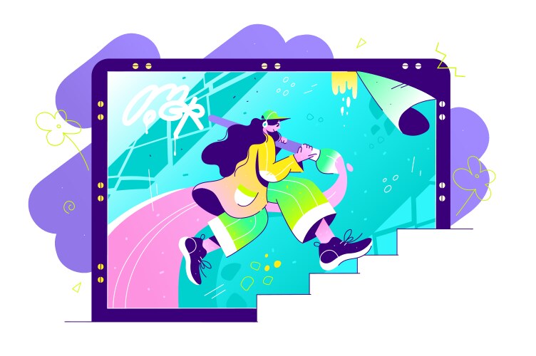 Graffiti Girl Vector Images (over 3,500)