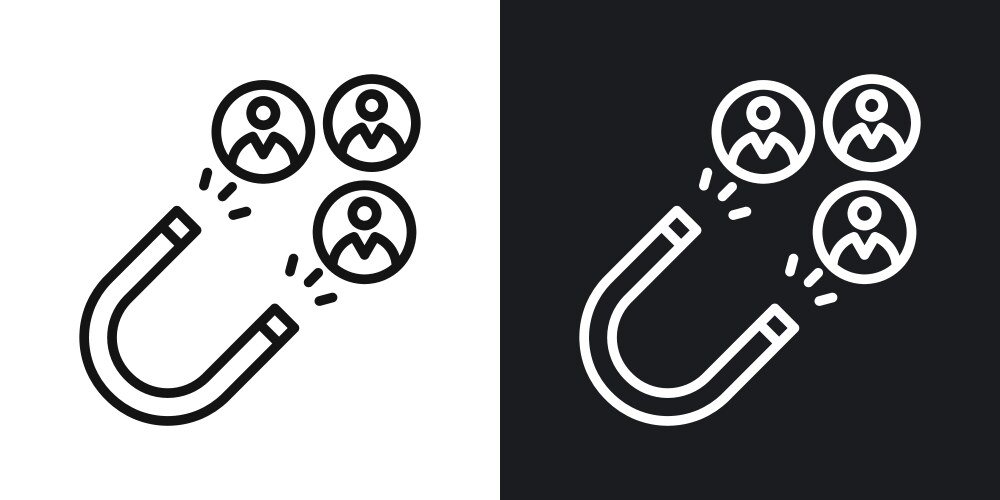 User engagement icon set black filled Royalty Free Vector