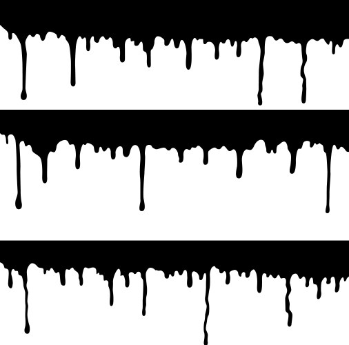 Set of different coloured paint drips Royalty Free Vector Set of different coloured paint drips Royalty Free Vector
