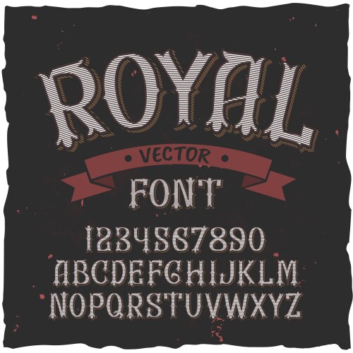 Good handcrafted font for any label design Vector Image