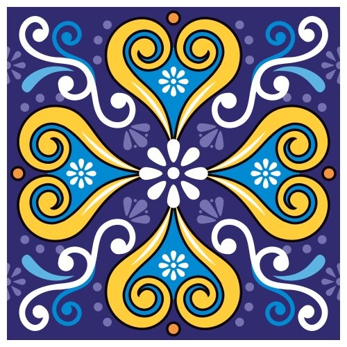 Mexican tile pattern Royalty Free Vector Image