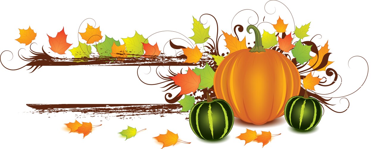 Pumpkins border Royalty Free Vector Image - VectorStock