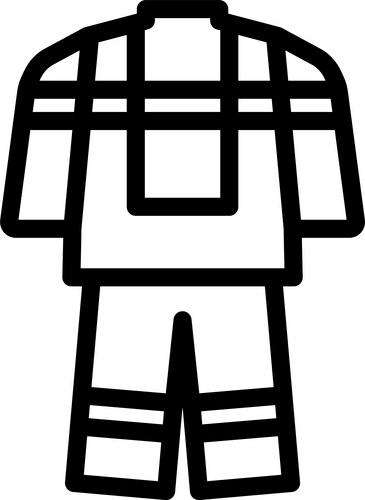 Fire service uniform icon Royalty Free Vector Image