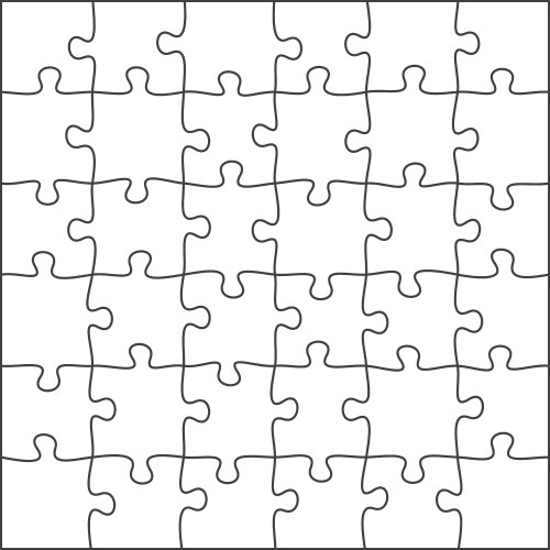 Jigsaw puzzle pieces background pattern tem Vector Image