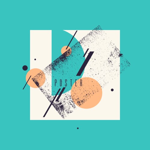 Abstract geometric background the poster Vector Image