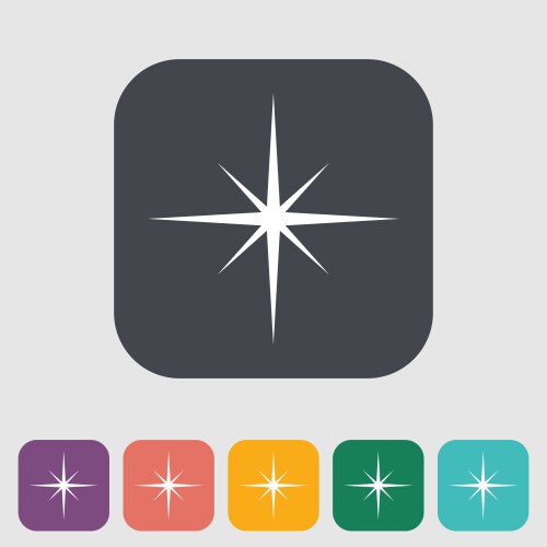 Bookmark icon showing five point star shape Vector Image
