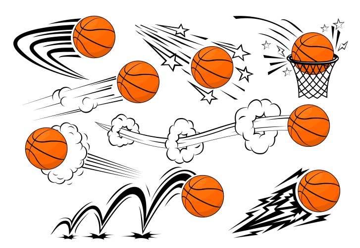 Basketball Ball Collection Royalty Free Vector Image