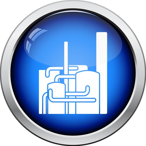 Chemical plant icon Royalty Free Vector Image - VectorStock