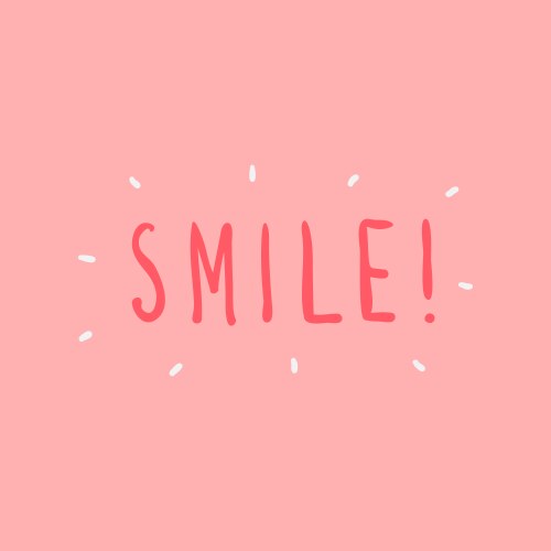 Smile hand lettering colorful text design Vector Image