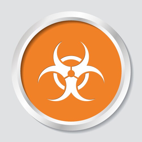 Laboratory glassware displaying biohazard symbol Vector Image