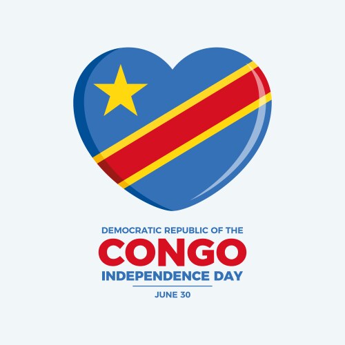 Congo independence day poster Royalty Free Vector Image