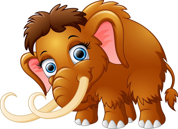 Cartoon mammoth Royalty Free Vector Image - VectorStock