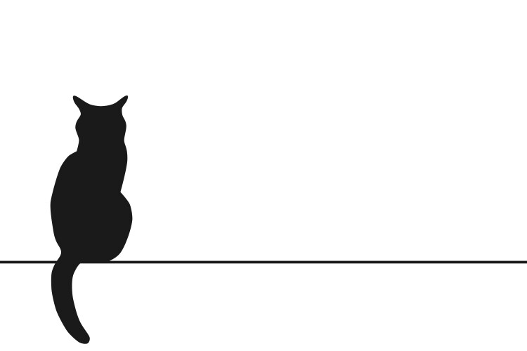 Sitting Cat Outline Vector Images (over 6,400)