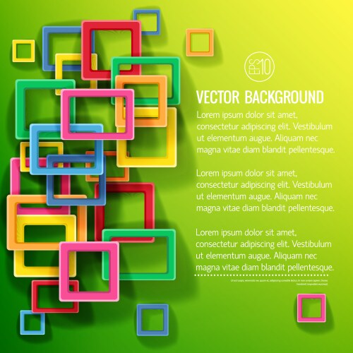 Stylized square rainbow with clouds on a dark Vector Image