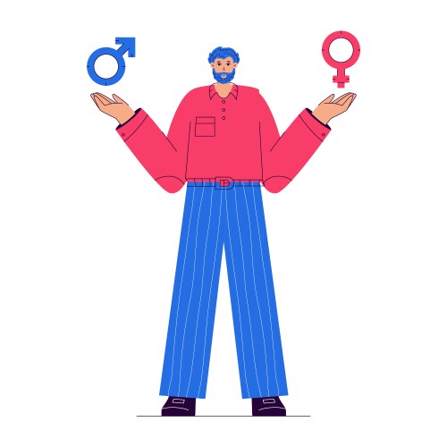 Gender identity concept Royalty Free Vector Image