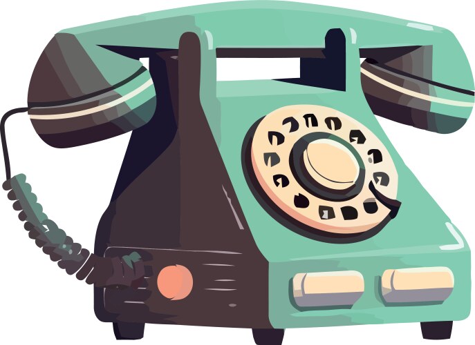 Old red phone Royalty Free Vector Image - VectorStock