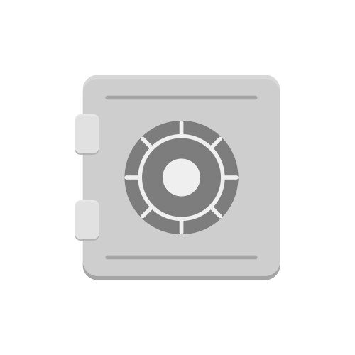 Safe flat icon Royalty Free Vector Image - VectorStock