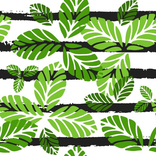 Tropical leaves banners exotic palm leaf banner Vector Image