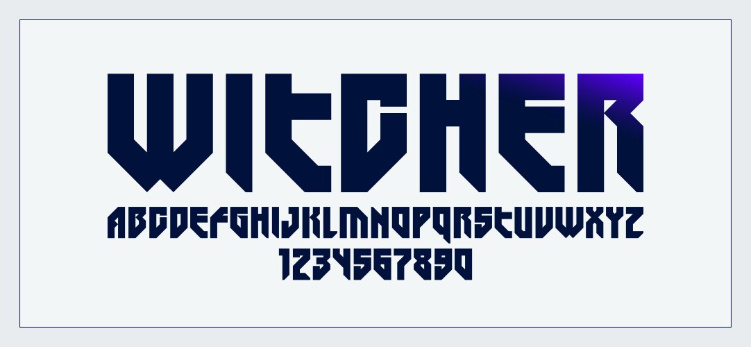 Urban massive geometric font for logos Royalty Free Vector