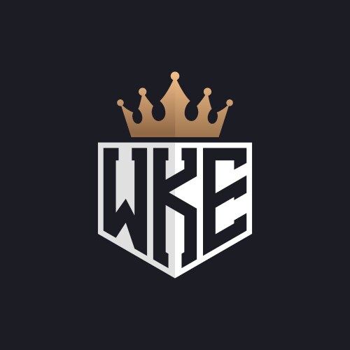 Luxury kpb logo with crown elegant initials Vector Image