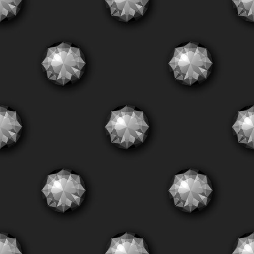 Seamless pattern with 3d realistic gemstone Vector Image