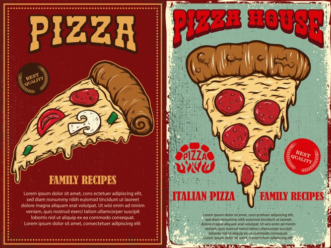 Pizza poster Royalty Free Vector Image - VectorStock