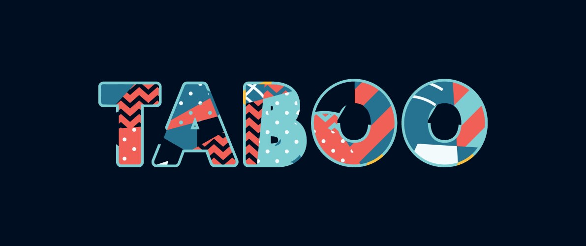 Taboo concept word art Royalty Free Vector Image